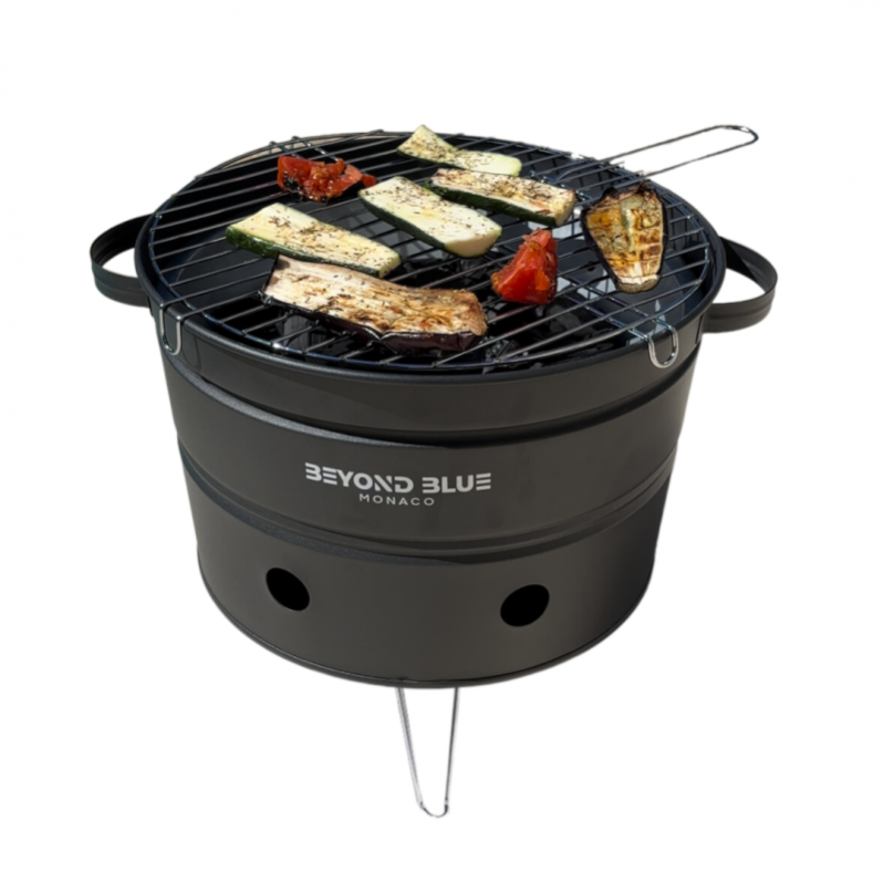 Mini barbecue portatile a carbone - Nero - Design del vaso di fiori ...