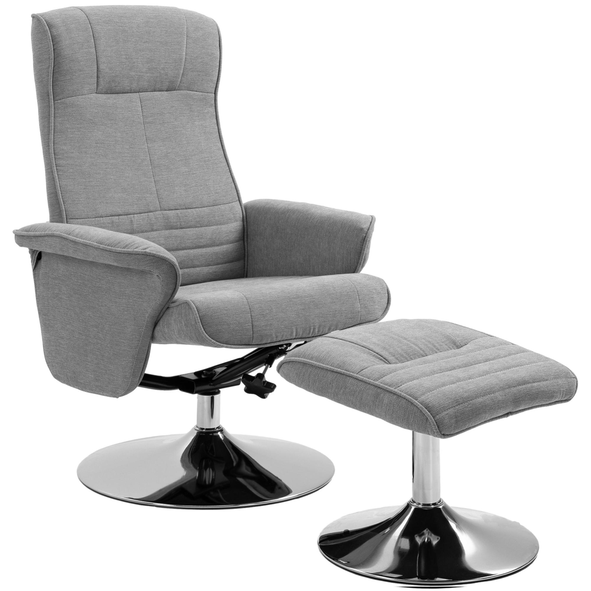 Fauteuil relax pivotant inclinable style contemporain avec repose-pied ...