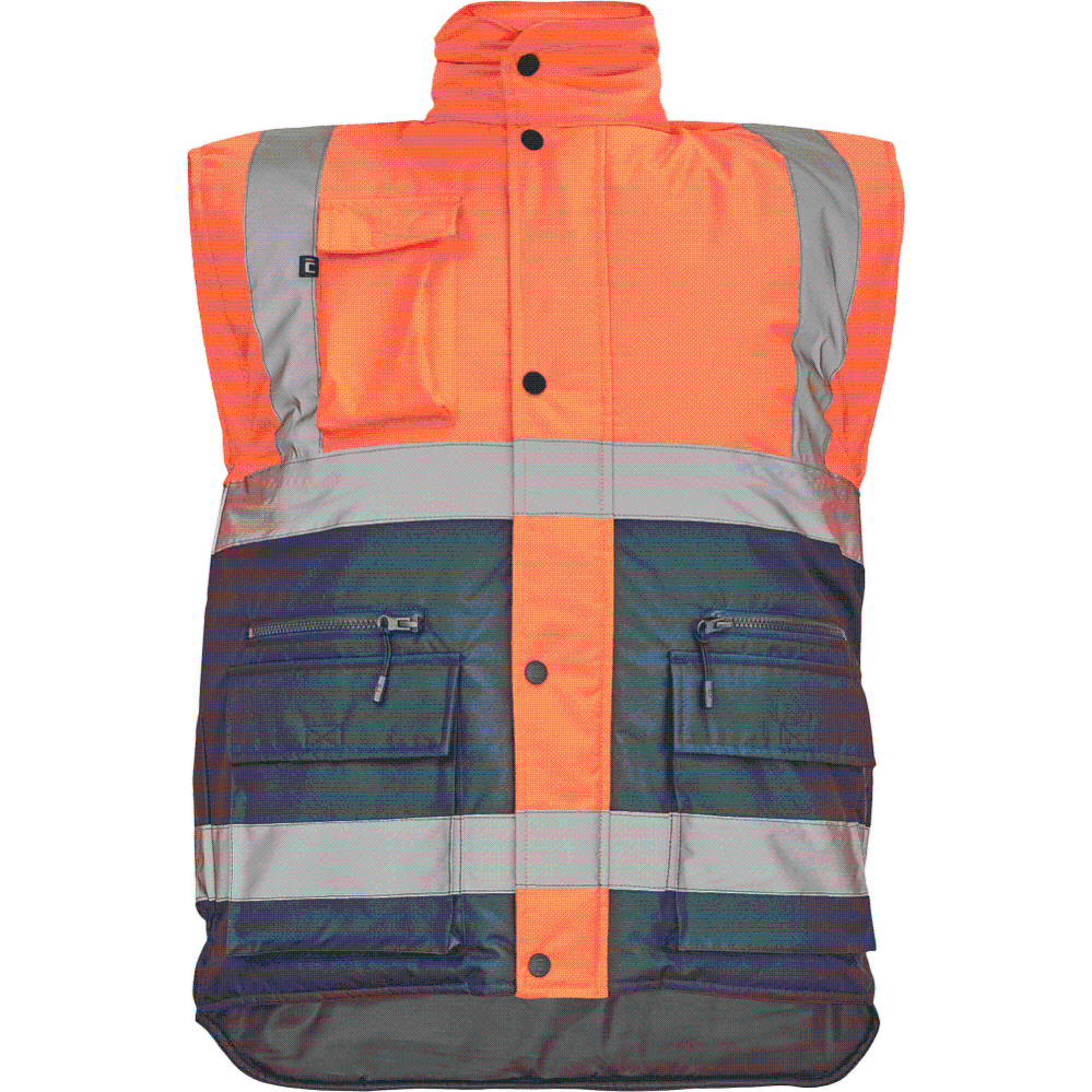 HELLIN HV bodywarmer orange/navy XXL | Leroy Merlin
