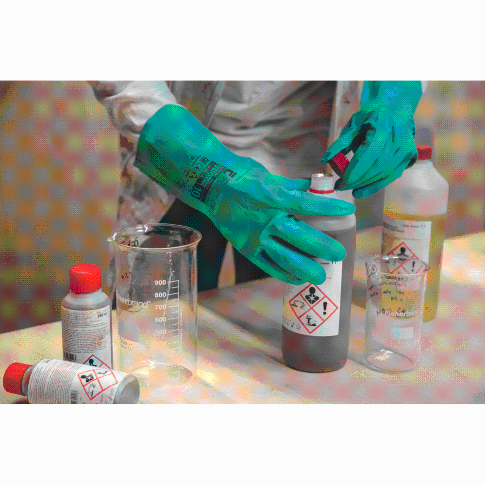 Gants nitrile protection chimique GREBE | Leroy Merlin