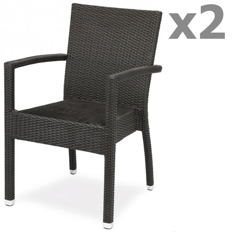 Sillón Bar Aluminio Apilable JAVA - Lote 2 Uds | Leroy Merlin