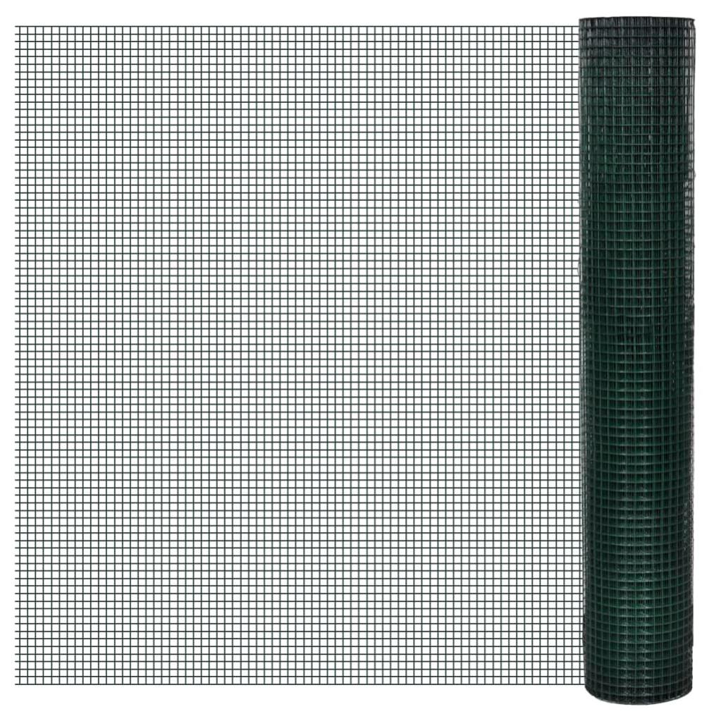 Rete in acciaio zincato e copertura in PVC 10 x 1 m Verde | Leroy Merlin