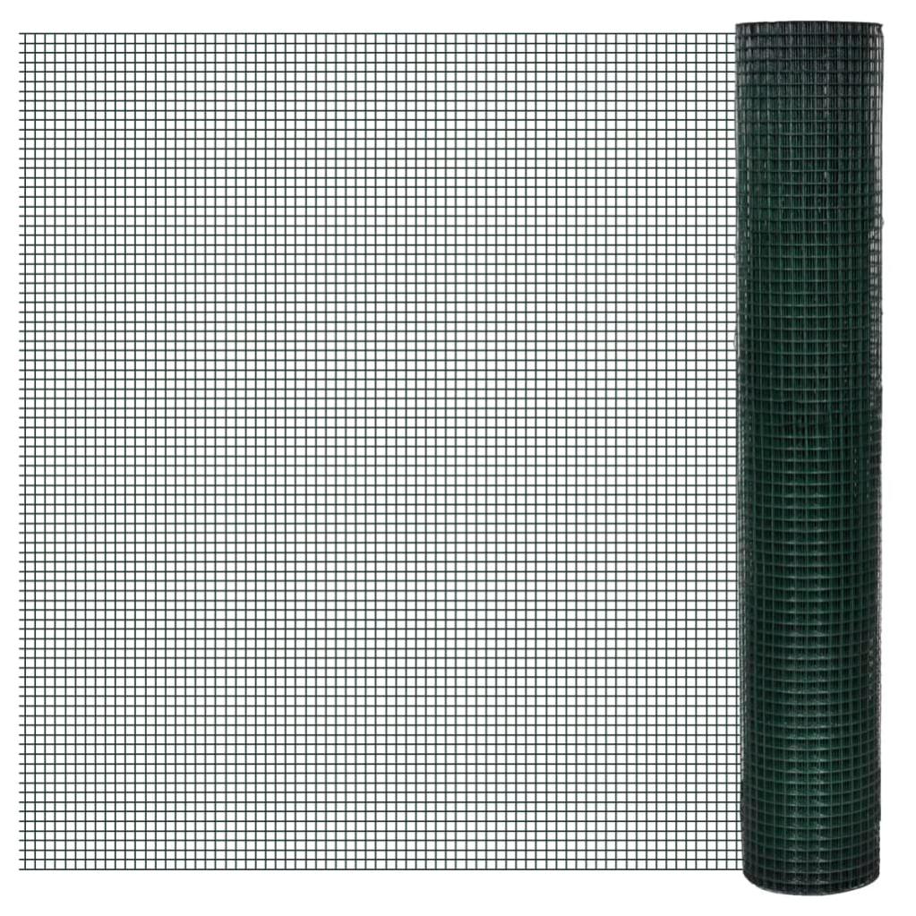 Rete in acciaio zincato e copertura in PVC 10 x 1 m Verde | Leroy Merlin