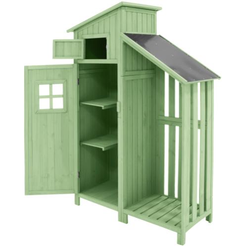 124x46x174cm, adapté aux petits jardins, vert, (cabane en bois, 1 pièce ...