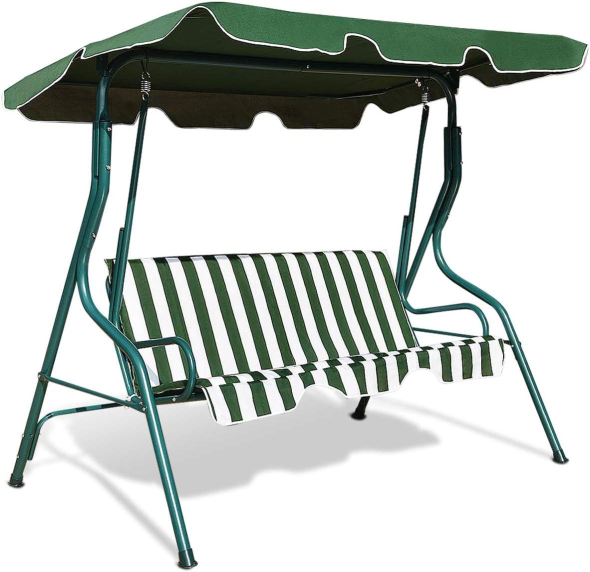 Balancelle de Jardin 3 Places 170x110x153CM-avec Auvent Réglable-Swing ...