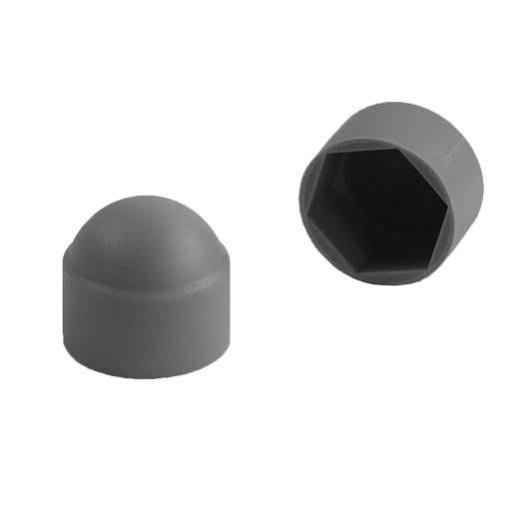 Cache écrou ou cache tête vis Tête hexagonale TH M4 Nylon Gris Sur plat ...