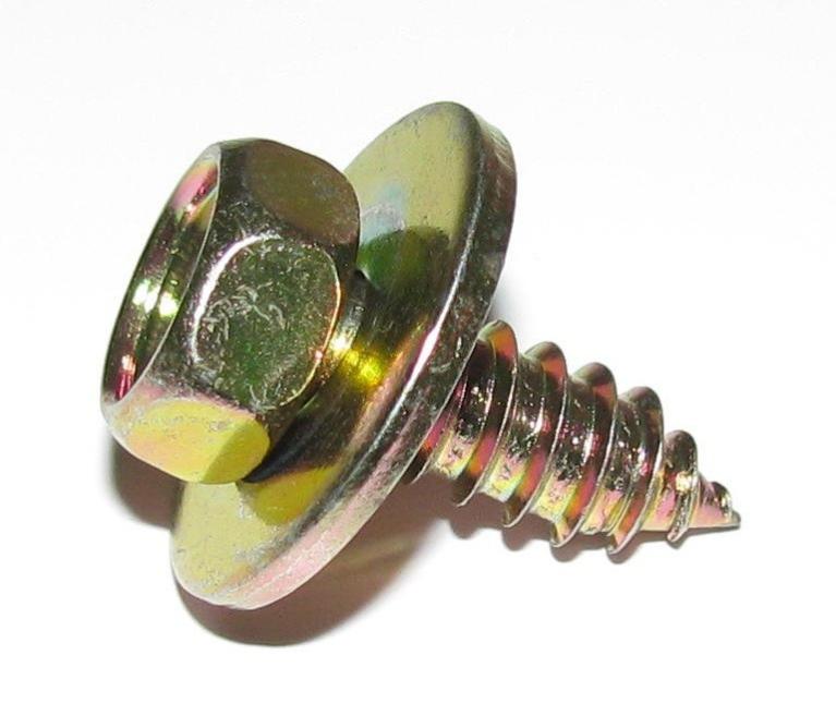 Vis tôle Tête hexagonale TH 6.3X16 + Rondelle Bichromaté - 500 pièces ...