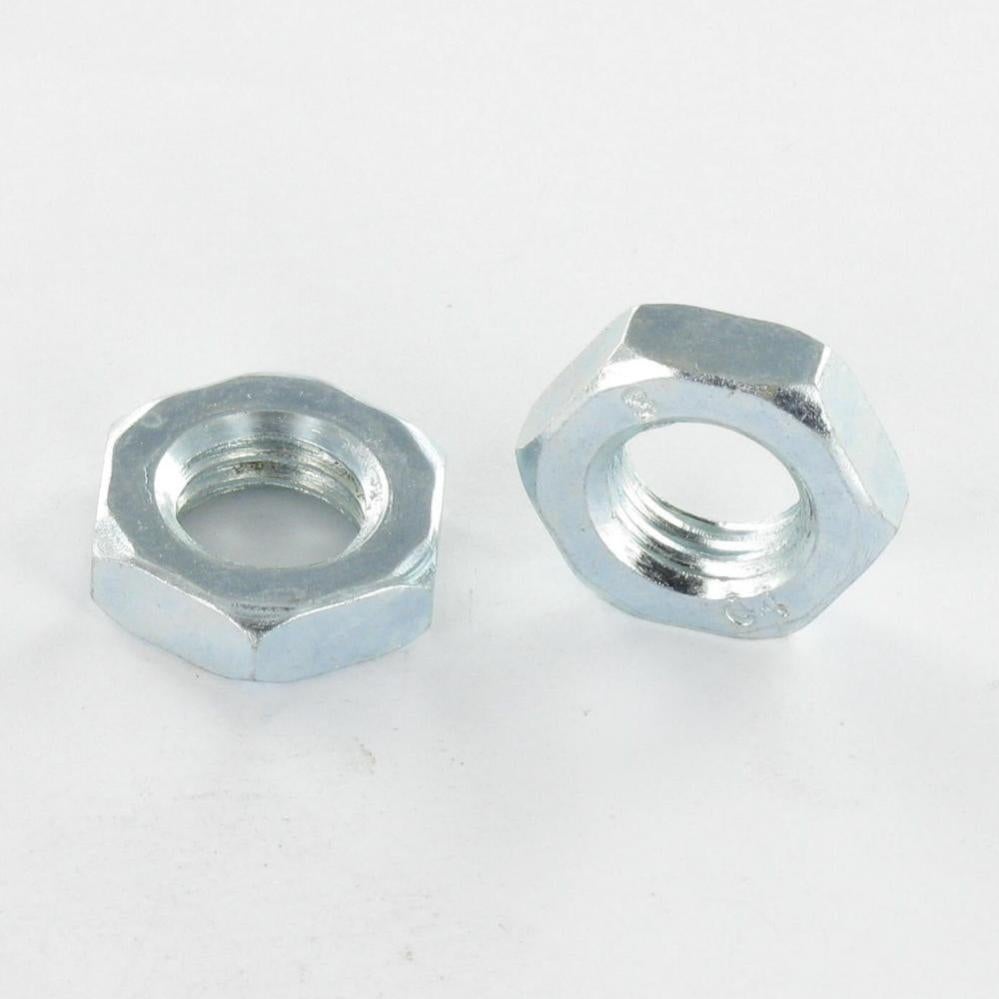 Écrou hexagonal bas hm/contre écrou M24 Acier zingué blanc - 30 pièces ...