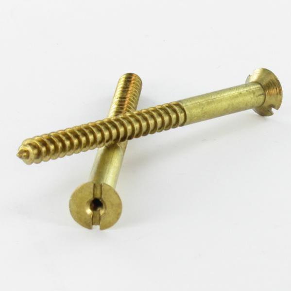 Vis bois Laiton 4.5X30 Percée et taraudée M3 au pas de 60 - 10 pièces | Leroy Merlin