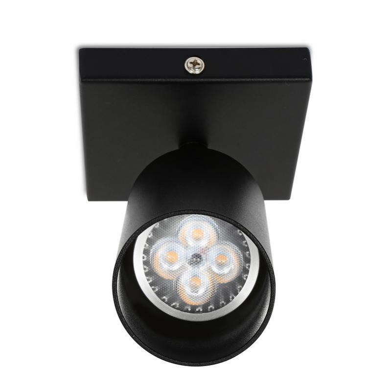 Spot de plafond Plafonnier LED tournante pivotante GU10 métal lustre ...