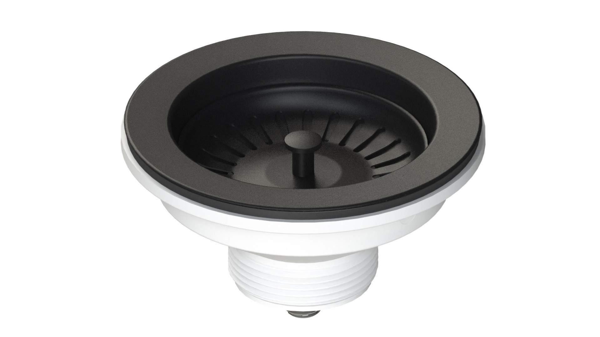 Piletta nero opaco Ø114 per lavello foro Ø90 L.B. PLAST D550-R-ON ...