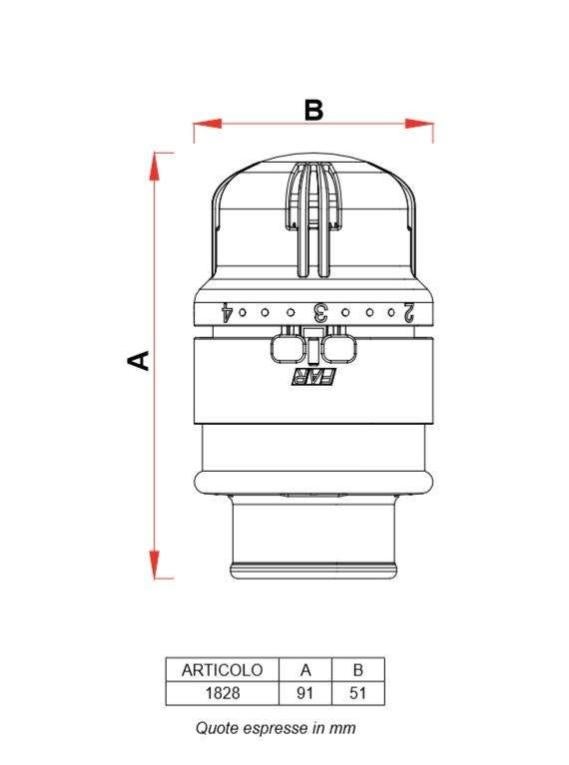 Testa termostatica per valvole termostatizzabili Far 1828 - Bianco ...