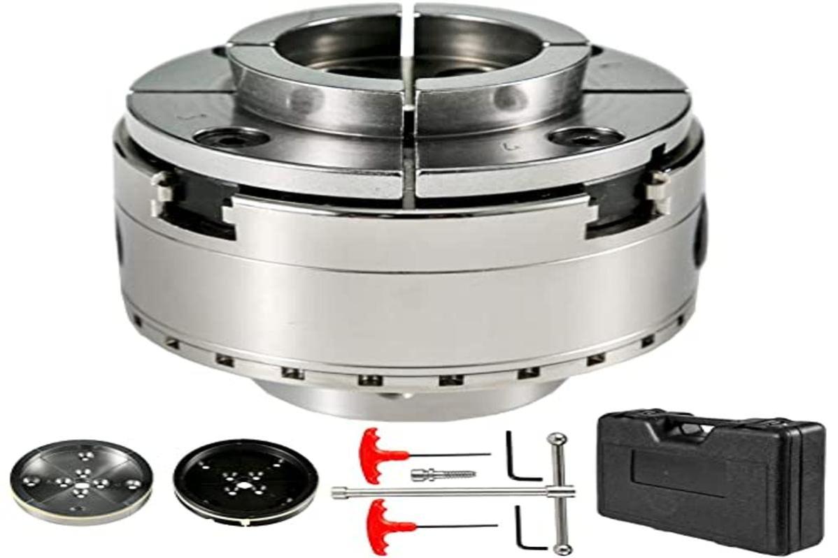 Mophorn Mandrino 4 Griffe per Tornio 100mm/4pollici Set Mandrino ...
