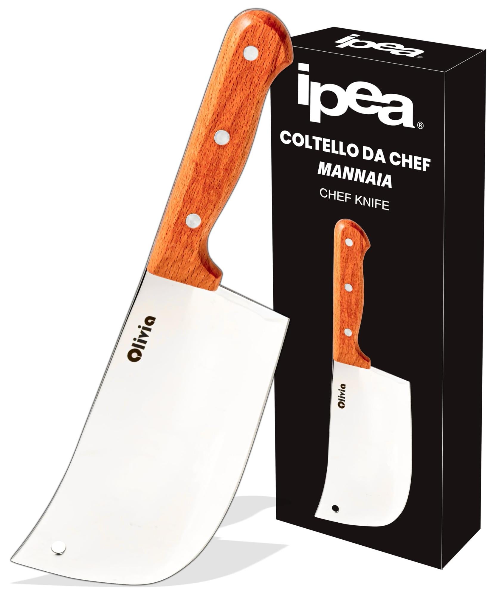 IPEA Mannaia da Cucina - Coltello da Chef Professionale - 29 cm - Lama ...