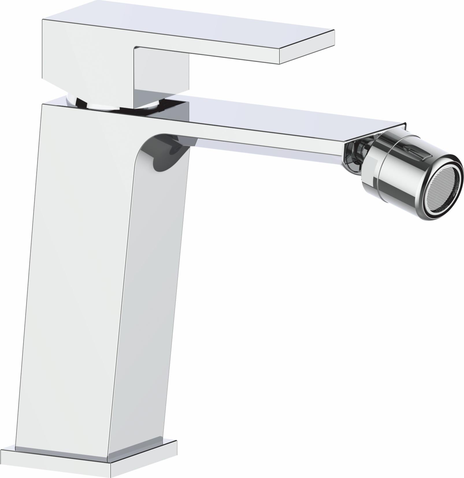 VALAZ Grifo de bidé cuadrado monomando cromado serie Carrión | Leroy Merlin