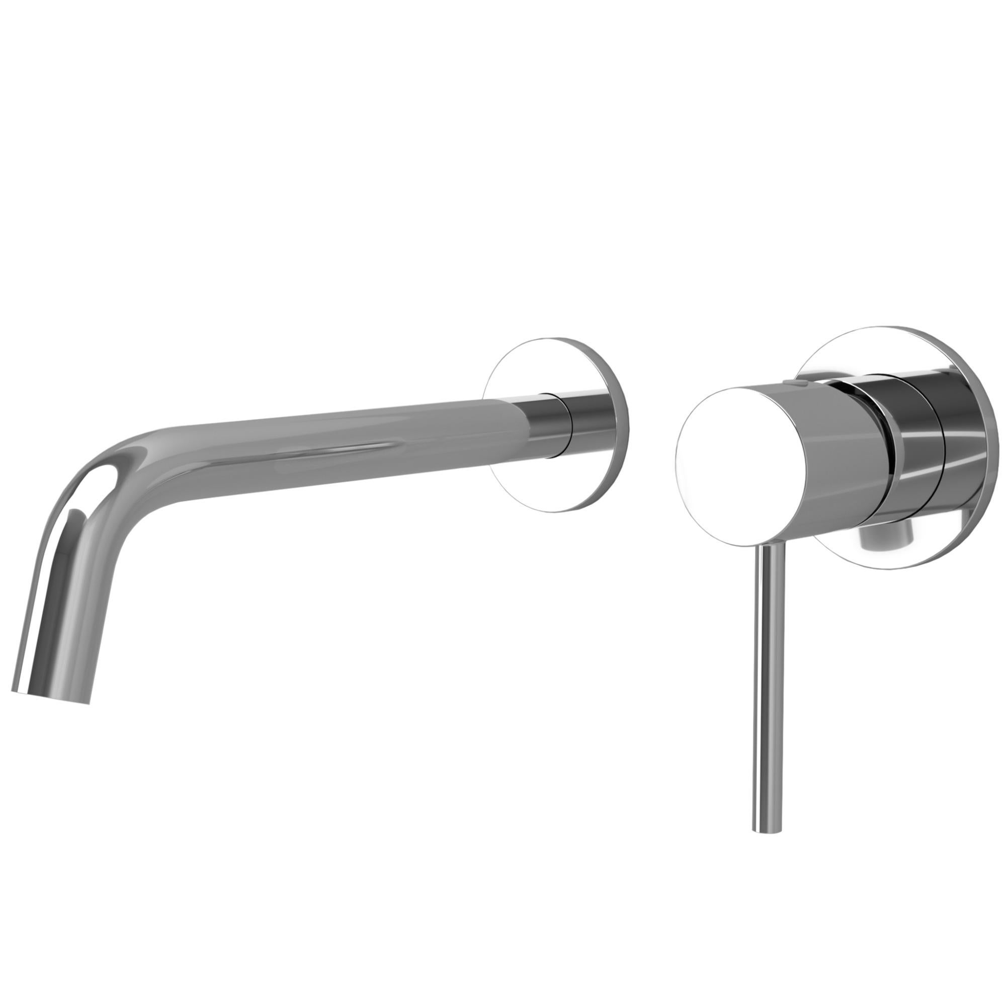 VALAZ Grifo lavabo empotrado redondo monomando cromado caño serie Cenia ...