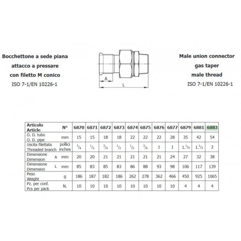 BOCCHETTONE M. 6883 54x2 6883 6883 | Leroy Merlin