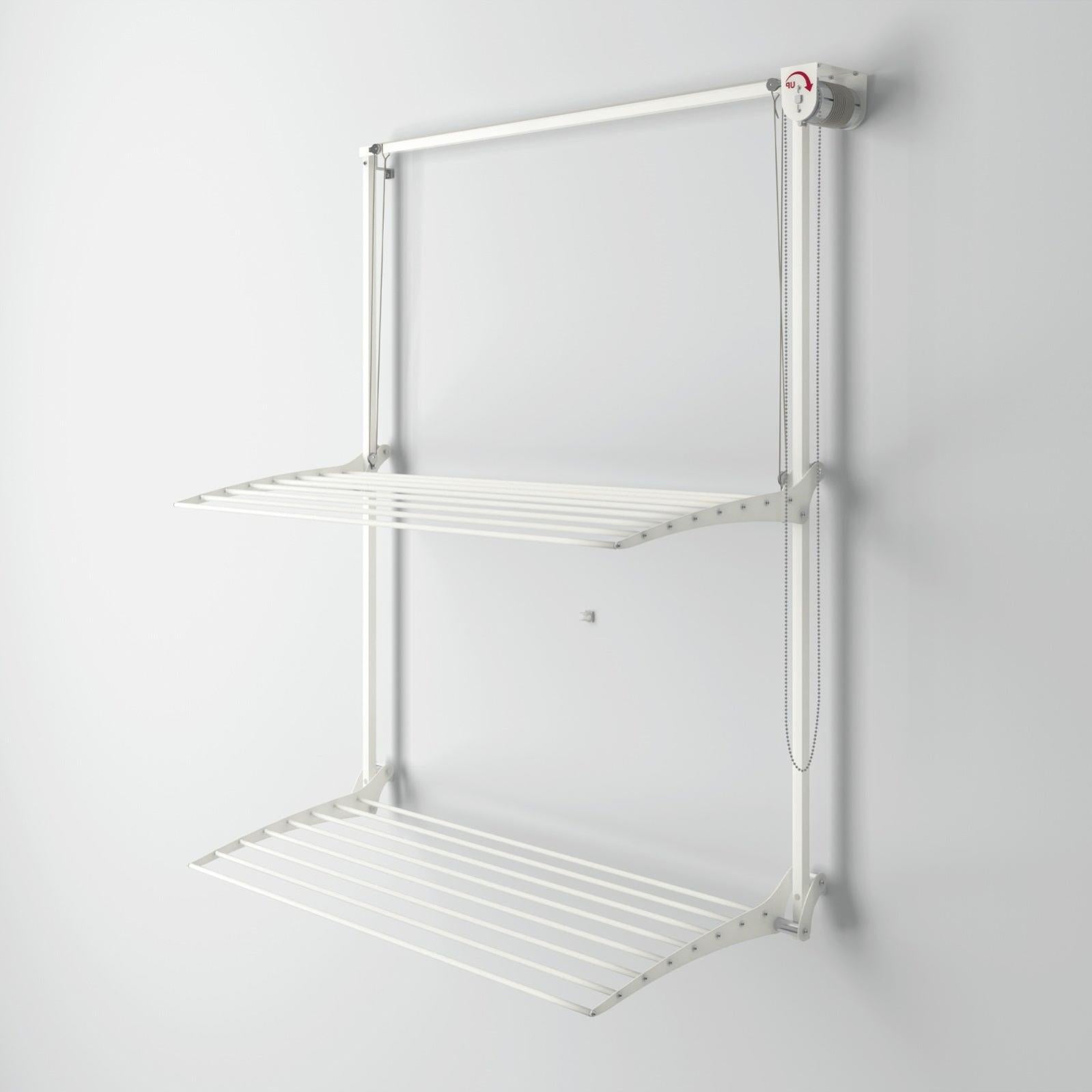 Étendoir à linge Mural, séchoir Vertical, Coulissant de Bas en Haut ...