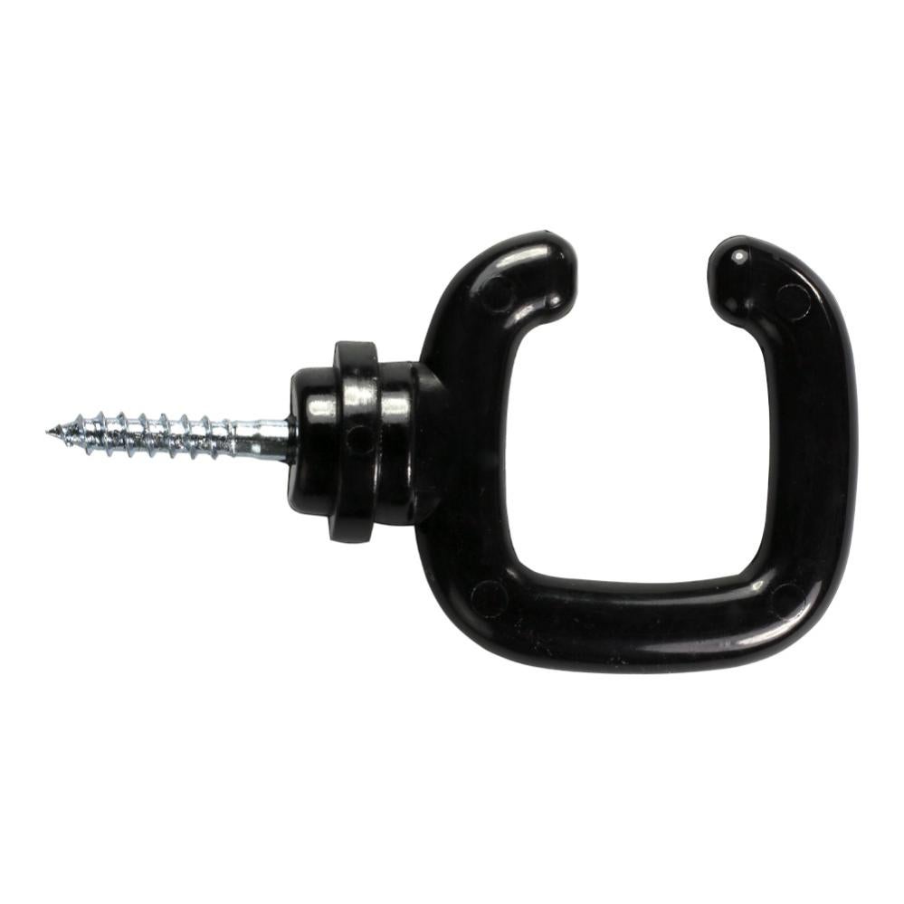 Crochet ouvert a vis PA Noir - 1812215 | Bricoman
