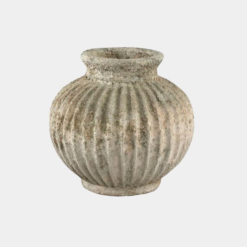 Jarrón cemento desgastado verde musgo | Leroy Merlin