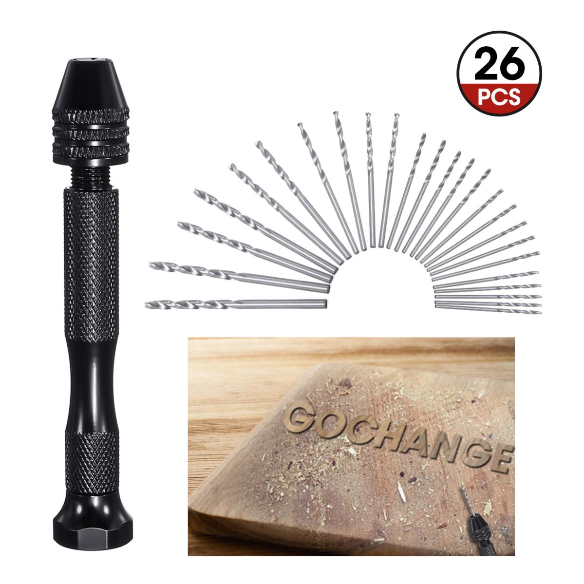 Mini Perceuse à Main de Precision avec 25pcs Foret Fraise Twist 0.5-3 ...