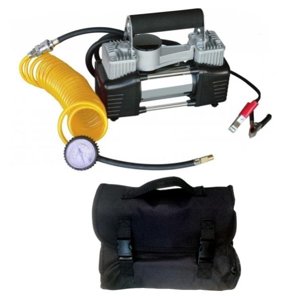 Mini compressore a doppio cilindro professionale con borsa/zaino 12V ...