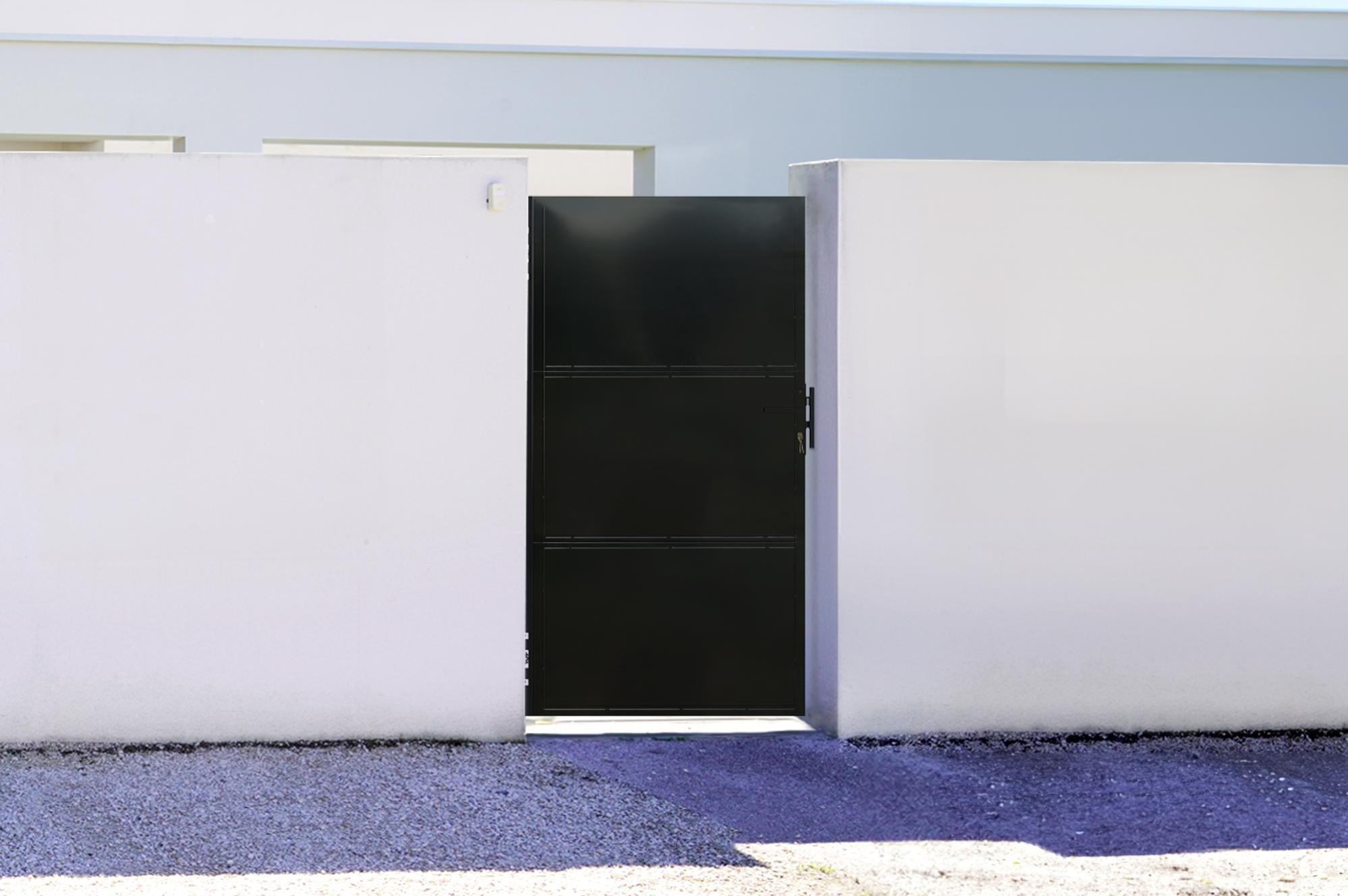 Portillon acier 1m NALI 100P180 NOIR BRILLANT | Leroy Merlin