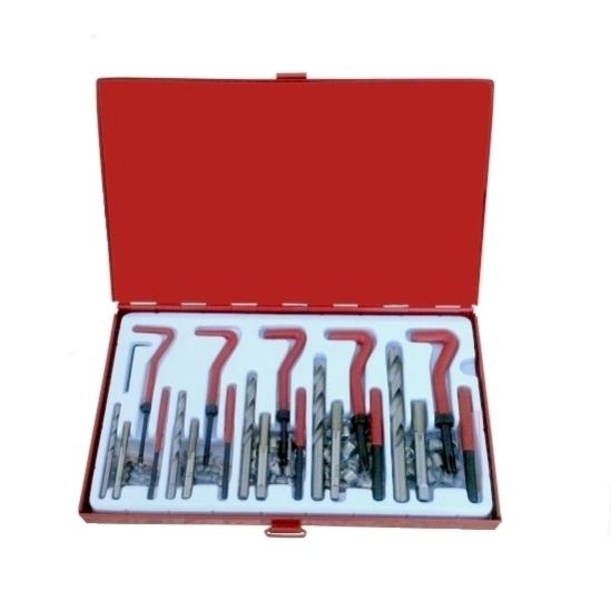 Kit riparazione ripristino filetti/filettature/elicoidi maschi 131 pz c ...