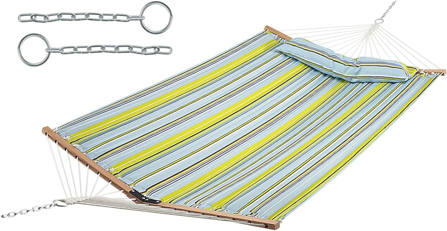 191x141cm Hamac d'Extérieur 1 Personne avec Oreiller Amovible-Charge ...