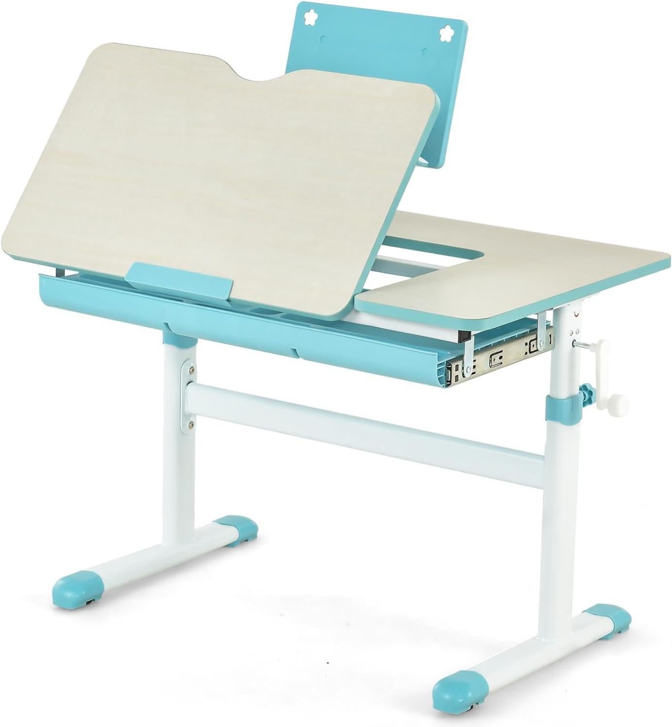Bureau Enfants Charge 80KG-Table Réglable en Hauteur-Plateau Inclinable ...
