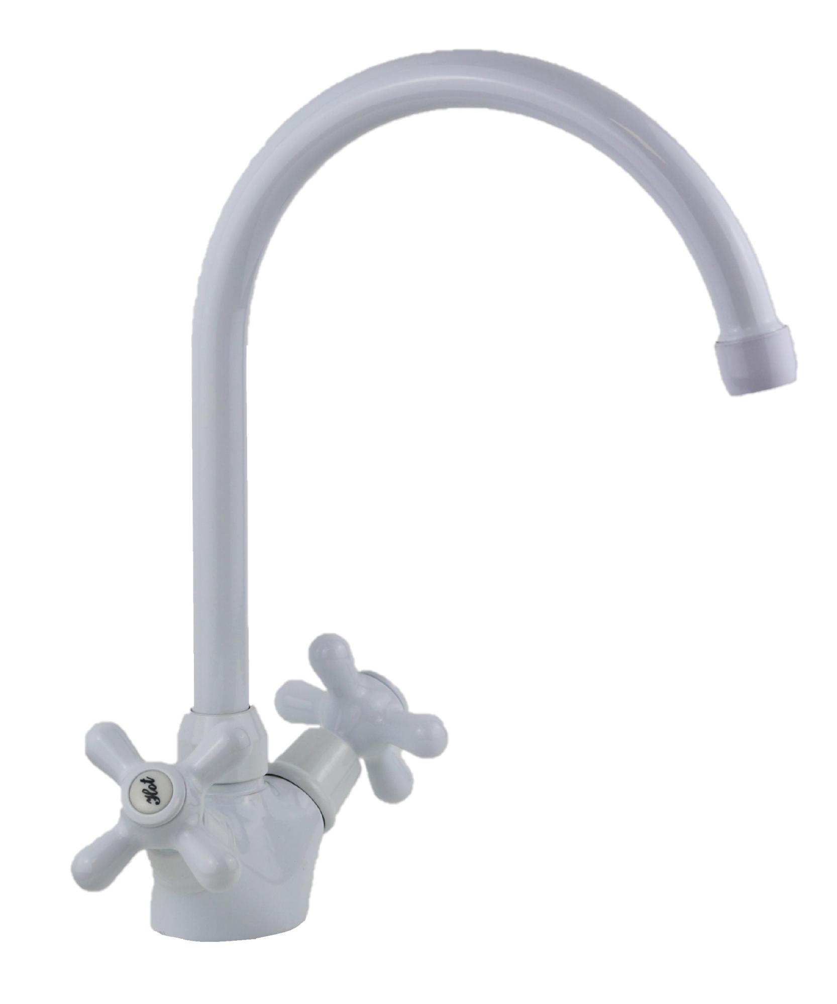 Rubinetto cucina colore bianco lucido bocca girevole Gattoni 5692/RE01 ...