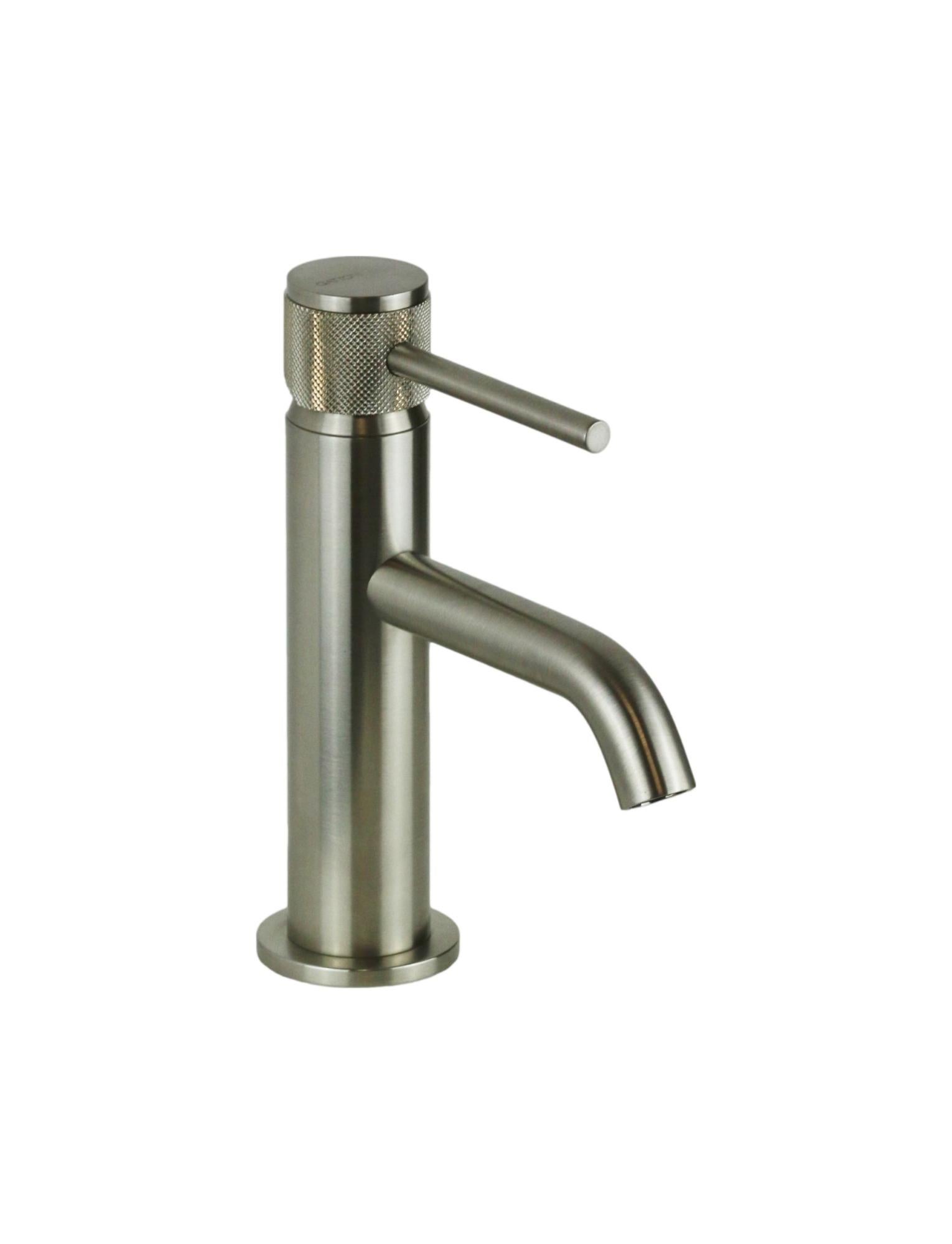 Miscelatore lavabo colore acciaio spazzolato con maniglia lusso Gattoni ...