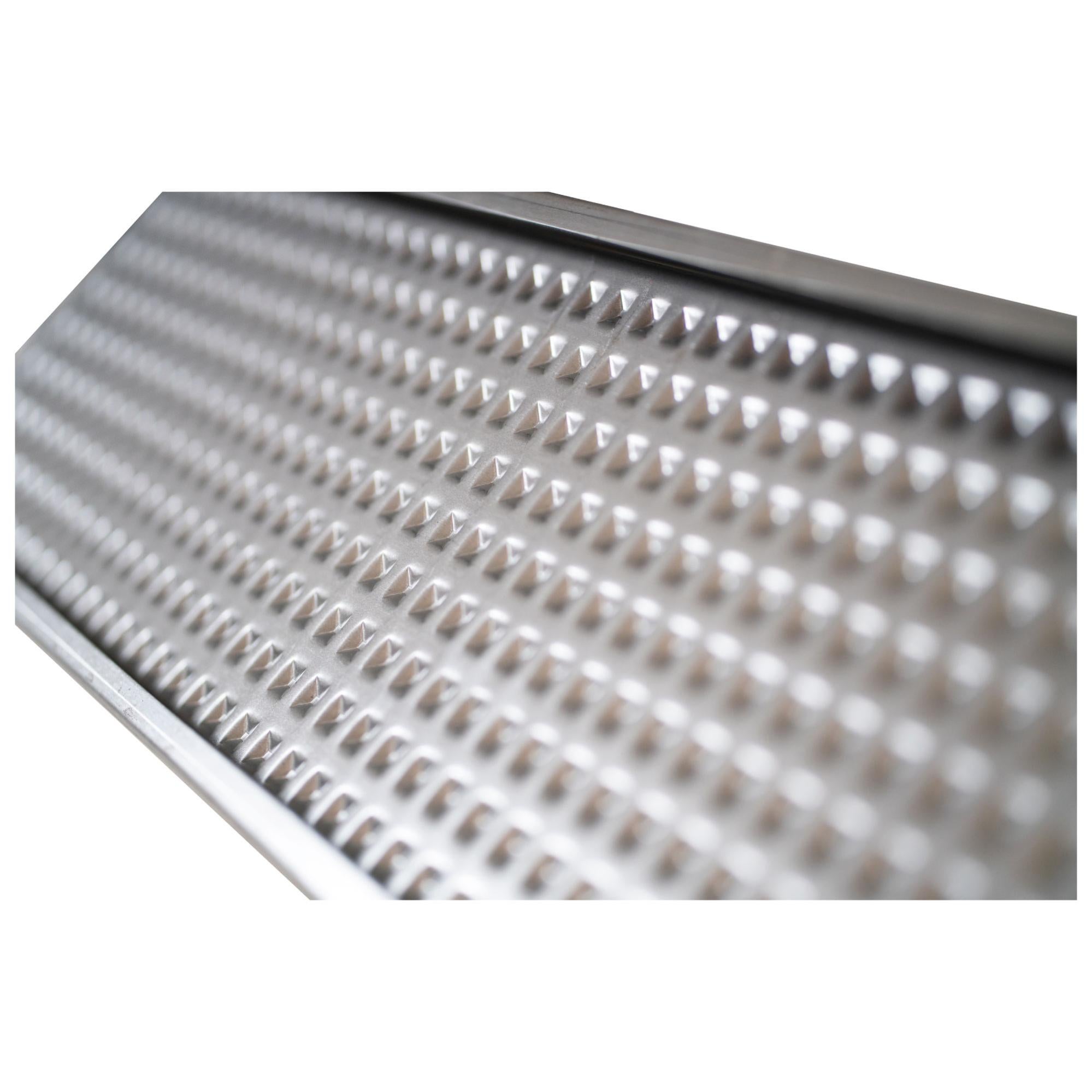 Acero Panel Peldaño Metálico Recto Repujado Punta Diamante 600x250mm ...