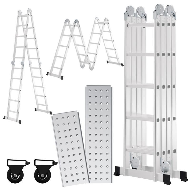Scala pieghevole 4x5 582cm Scala multifunzionale Scala telescopica ...