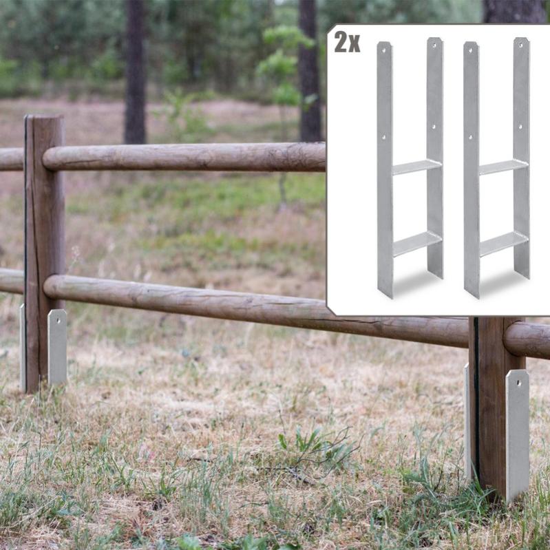 Ancre de poteau Douille de sol Support de poteau Support de poteau Ancre H 600mm Pied de poteau ...