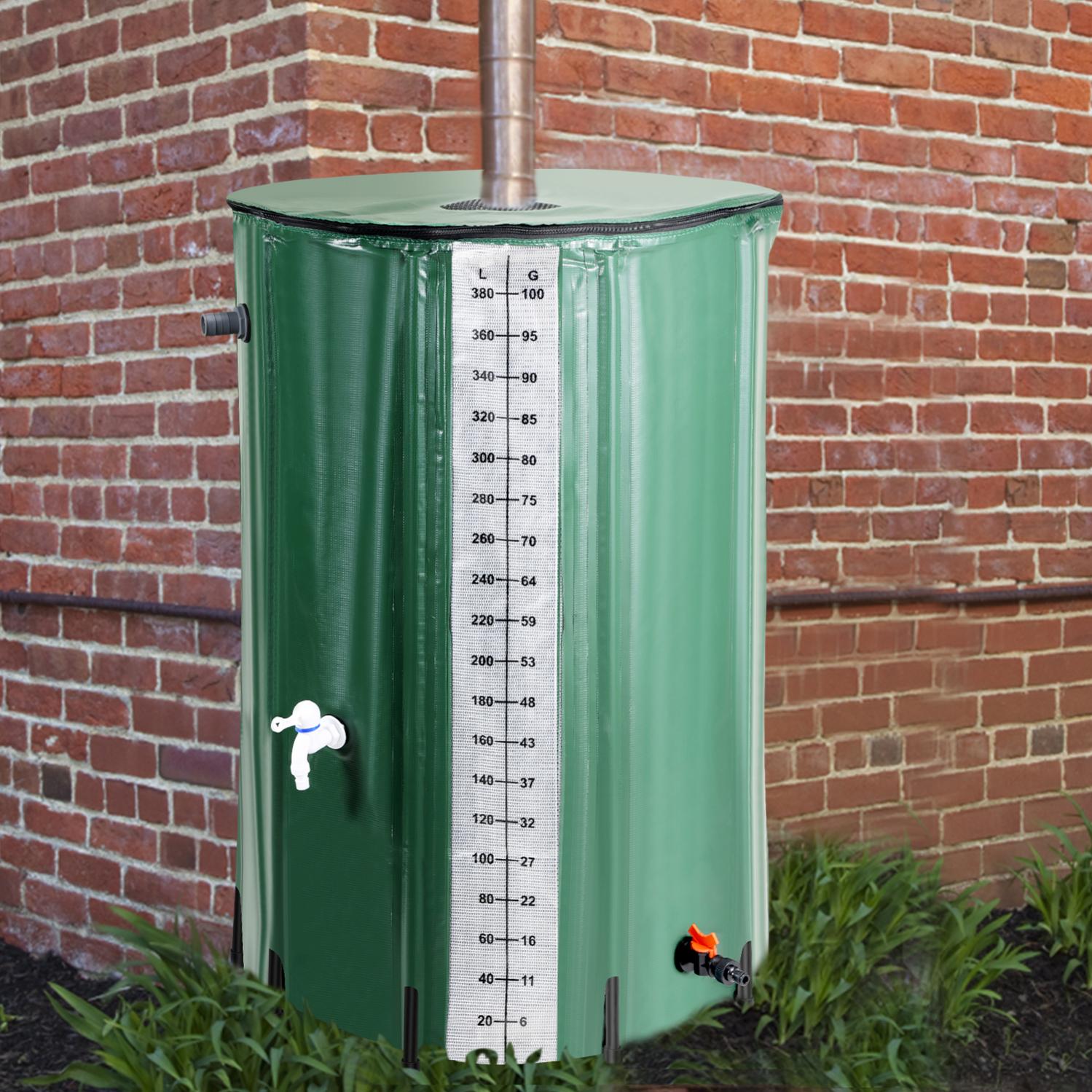 Réservoir d'eau de pluie pliable 380L en PVC, tank à eau de pluie ...