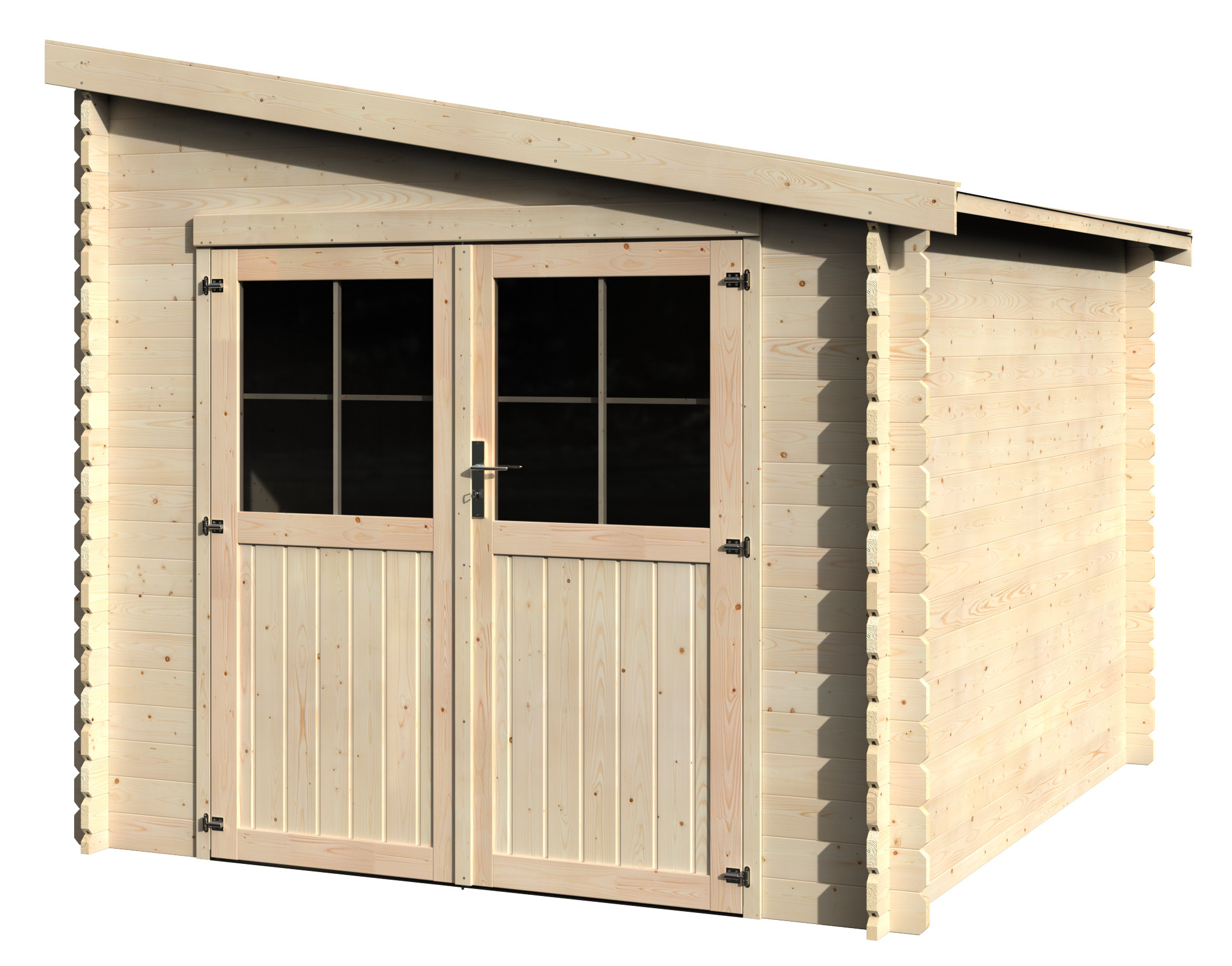 Abri de jardin bois mono-pente Esprit - 6,61 m² utile - 2.70x3.00 m - Ep. 28 mm - Couleur ...