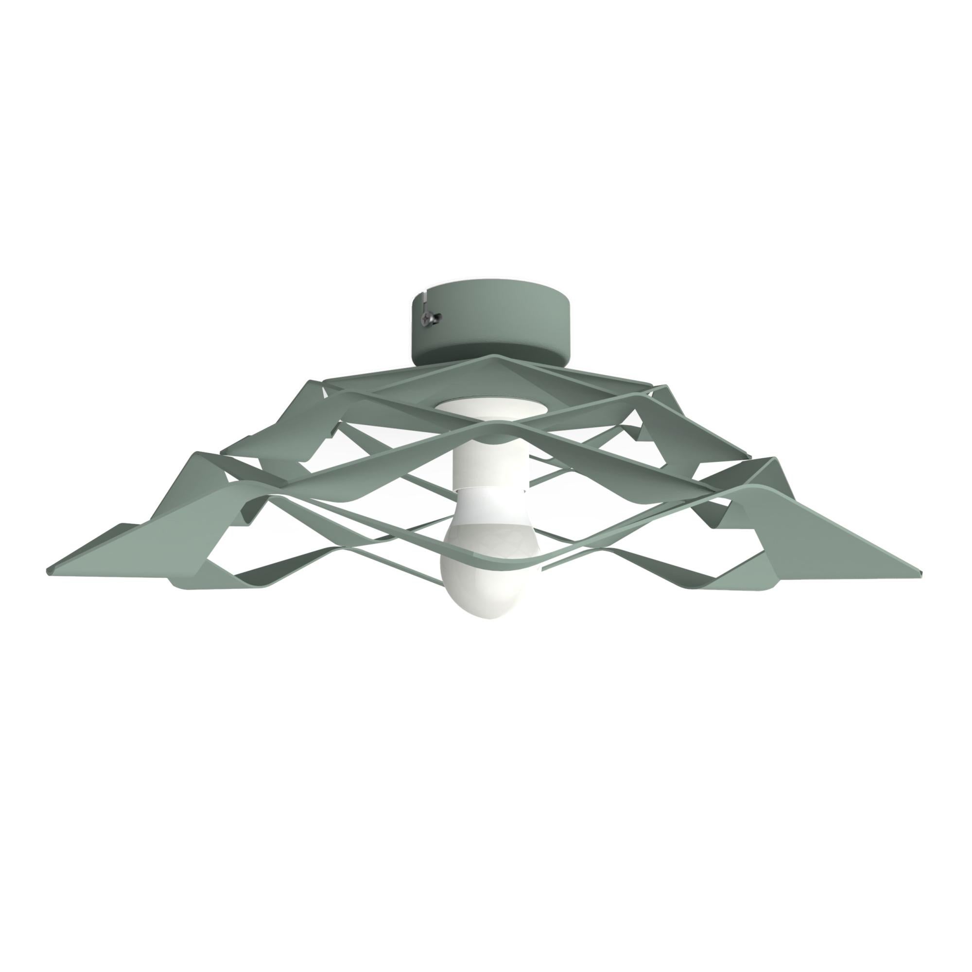 LUMICOM | MIGRA Lámpara de techo, 1X E27, max 42W, metal, verde glacial ...