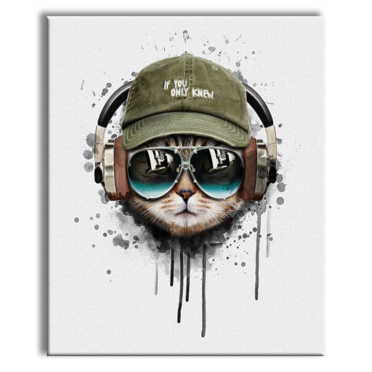 TopCat - Peinture contemporaine sur toile sur châssis en bois mesurant 130x130 cm | Leroy Merlin