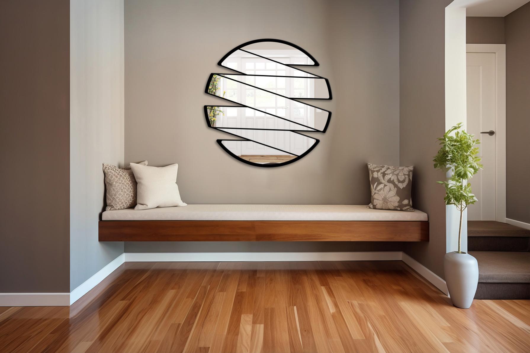 Miroir incassable en PVC haute densité modèle SELENIA, coloris noir ...