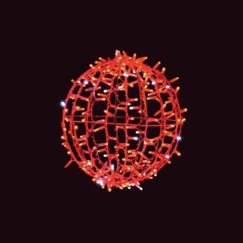 Bola led 3D luz rojo 50CM plegable | Leroy Merlin