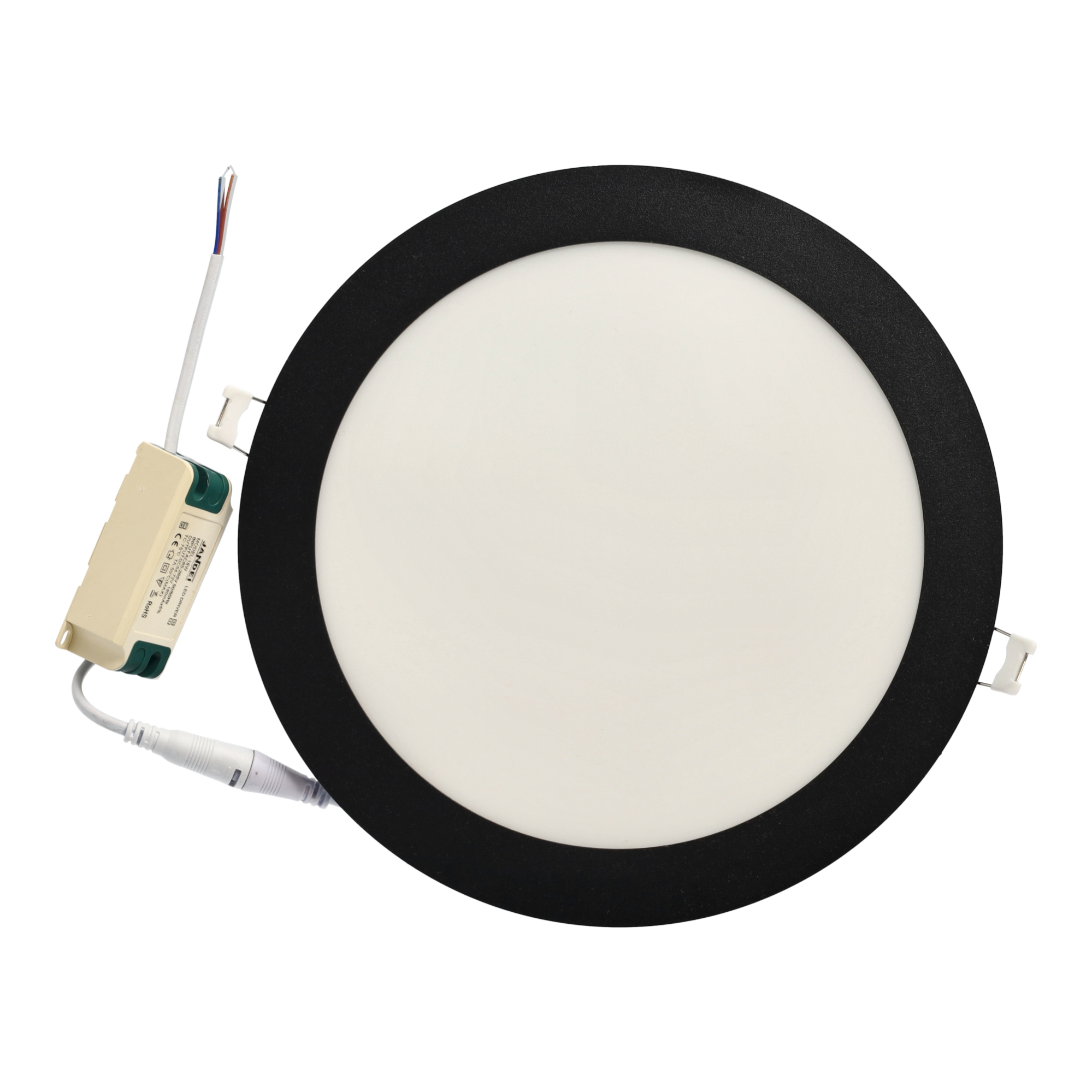 Downlight led 18w Blanco Frío 6000k redondo empotrar marco negro ...