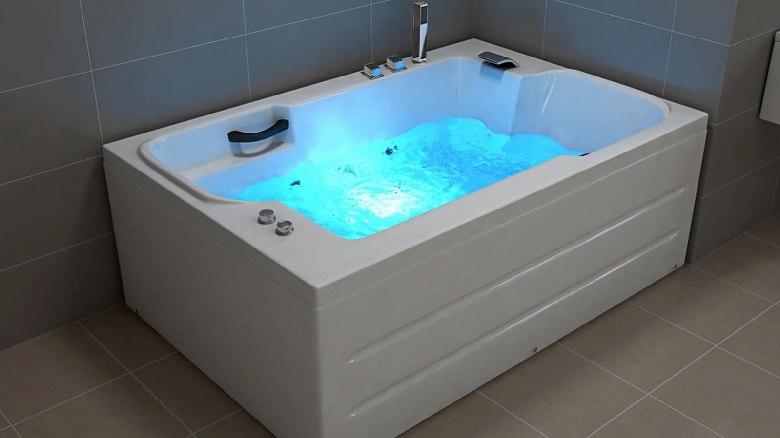 Ouest balnéo - Baignoire Tinos 34 jets Balnéo 180 x 120 2 places avec ...