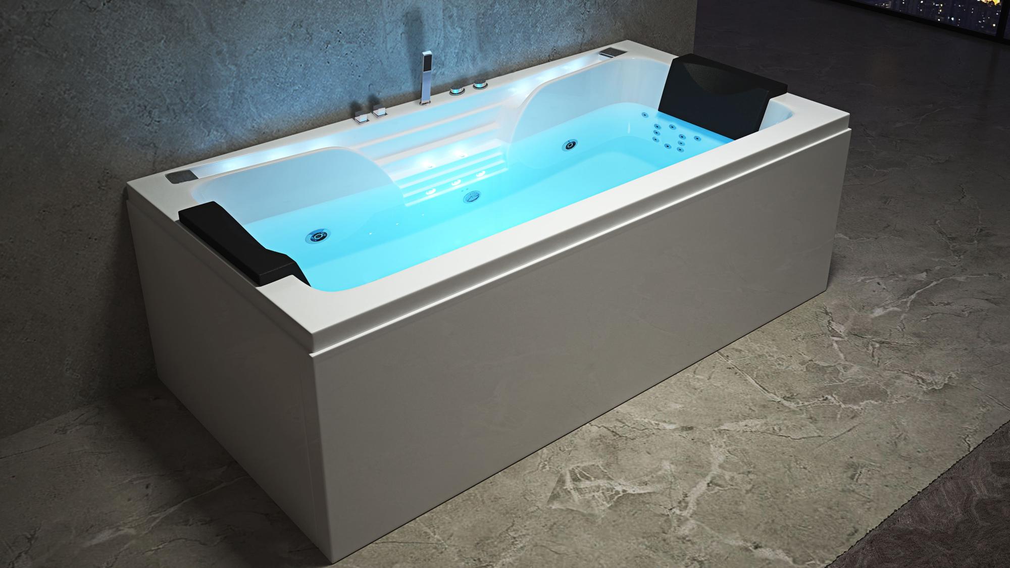 Ouest balnéo - Baignoire Skyros 34 jets Balnéo 180 x 85 2 places avec ...