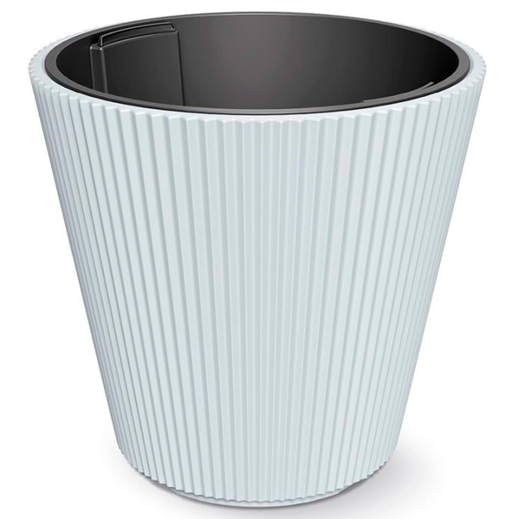 PROSPERPLAST Pot de fleur MILLY, blanc, avec réservoir, 46,7 x 46,7 x ...