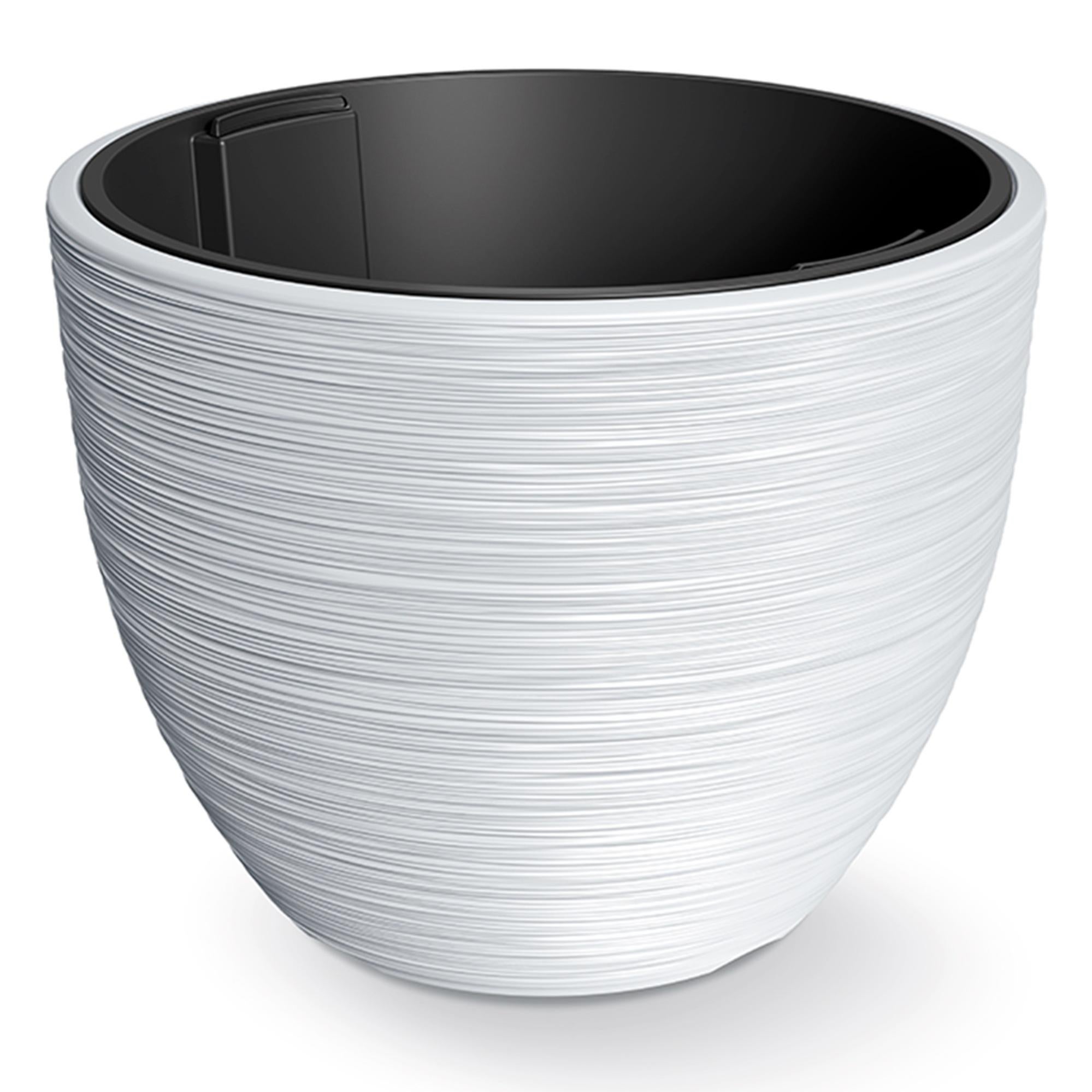 PROSPERPLAST Pot de fleur FURU, blanc, avec réservoir, 56,9 x 56,9 x 44 ...