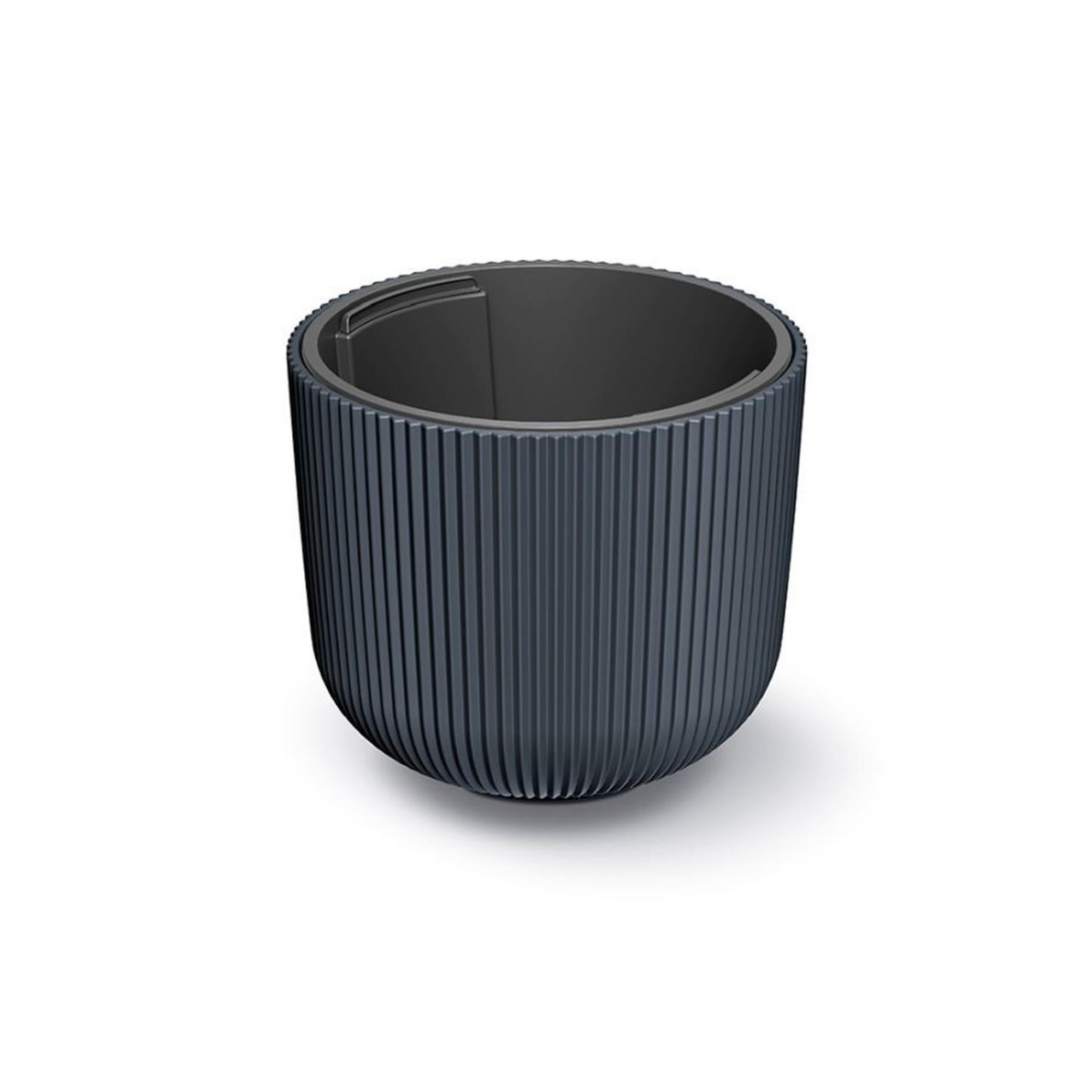 PROSPERPLAST Pot de fleurs MILLY anthracite, avec réservoir, 29,8 x 29 ...