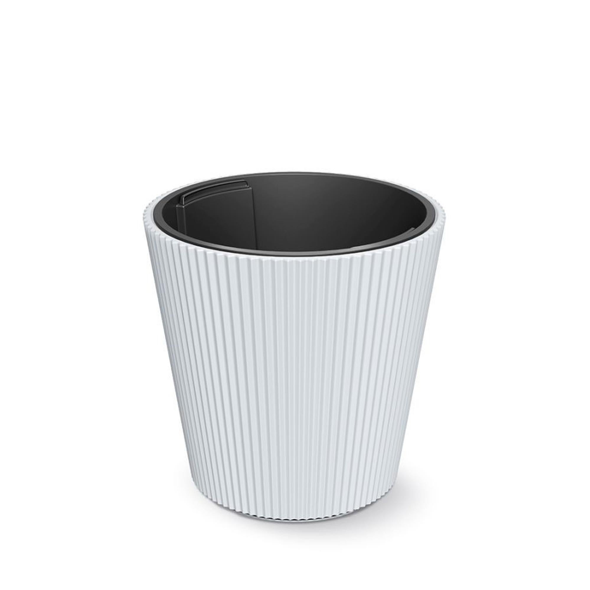 PROSPERPLAST Pot de fleur MILLY, blanc, avec réservoir, 29,9 x 29,9 x ...