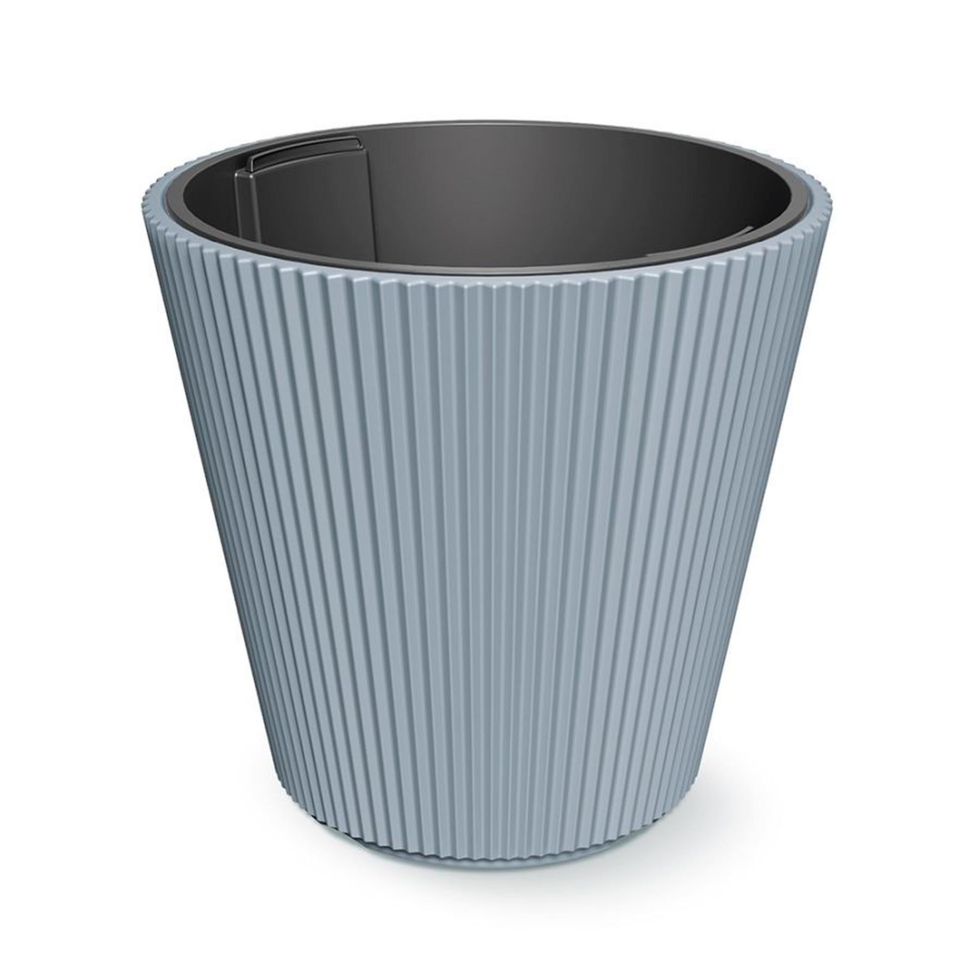 PROSPERPLAST Pot de fleur MILLY, gris, avec réservoir, 39 x 39 x 37 cm ...