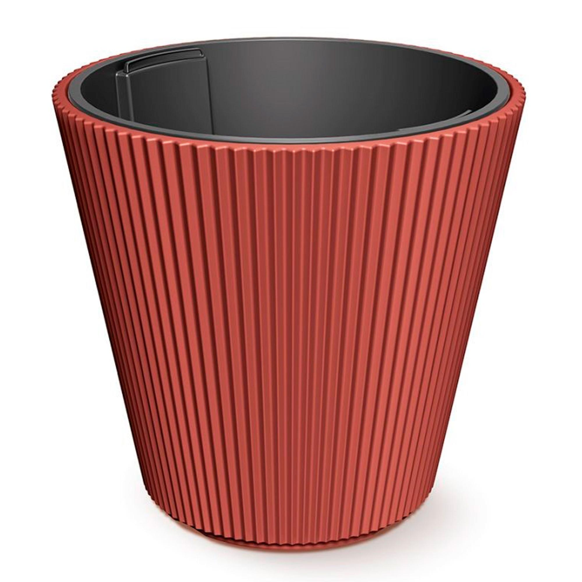 PROSPERPLAST Pot de fleur MILLY, coloris terre cuite, avec réservoir ...